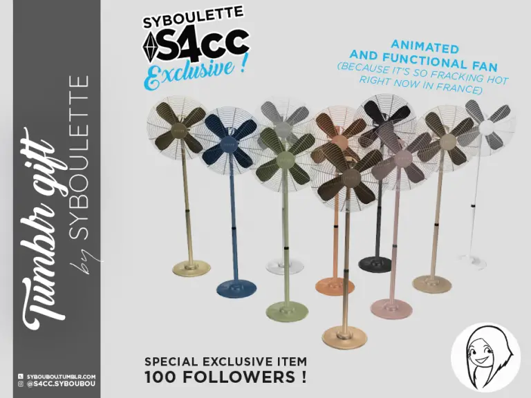 Functional Fan - Syboulette Custom Content for The Sims 4