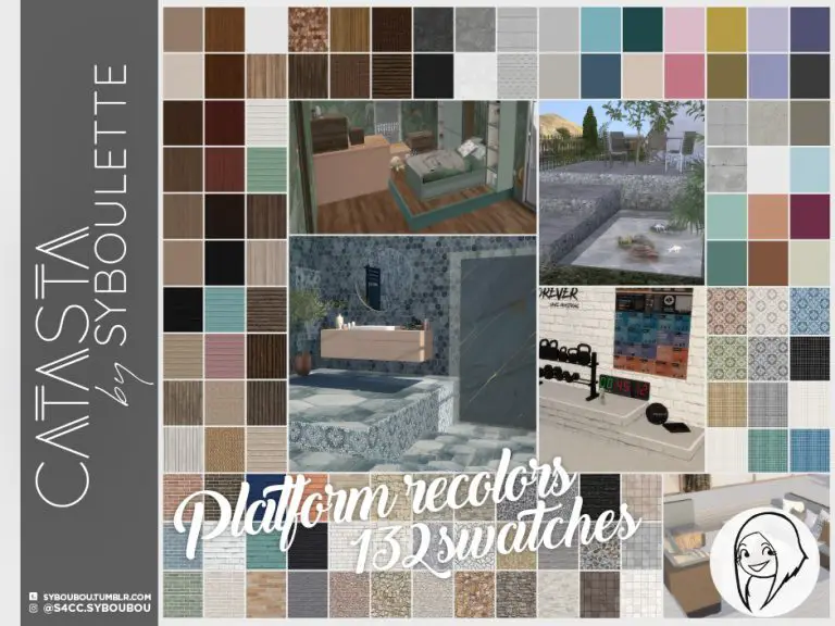 Catesta Platform set - Syboulette Custom Content for The Sims 4