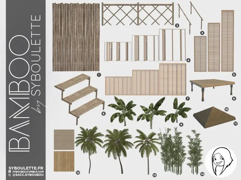 Bamboo build cc sims 4 - Syboulette Custom Content for The Sims 4