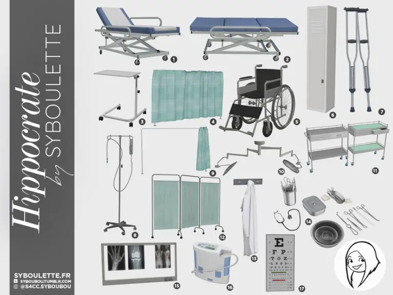 Hippocrate medical cc Sims 4 - Syboulette Custom Content for The Sims 4