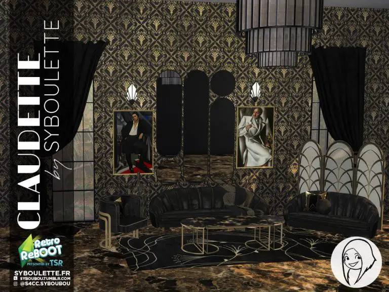 Claudette art deco cc sims 4 - Syboulette Custom Content for The Sims 4