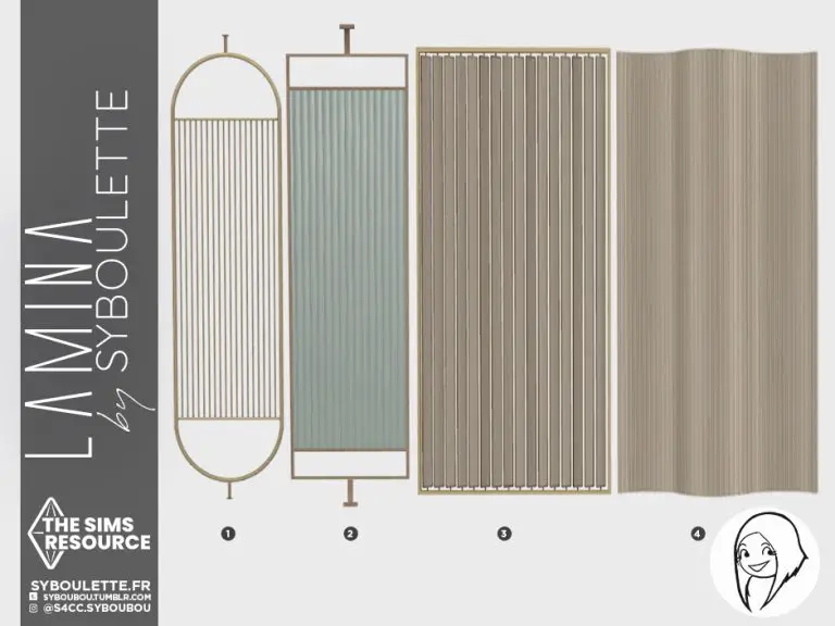 Lamina room divider cc sims 4 - Syboulette Custom Content for The Sims 4