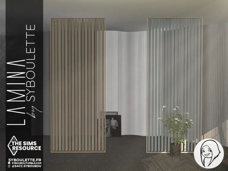 Lamina room divider cc sims 4 - Syboulette Custom Content for The Sims 4