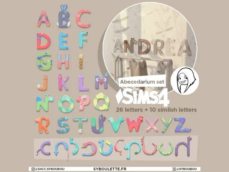 Kids alphabet cc sims 4 - Syboulette Custom Content for The Sims 4