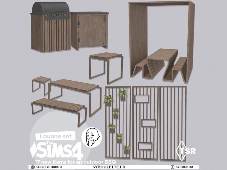 louane bbq cc sims 4 - Syboulette Custom Content for The Sims 4