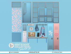 High school Classroom cc sims 4 - Syboulette Custom Content for The Sims 4