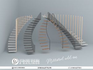 Curved stairs cc sims 4 - Syboulette Custom Content for The Sims 4
