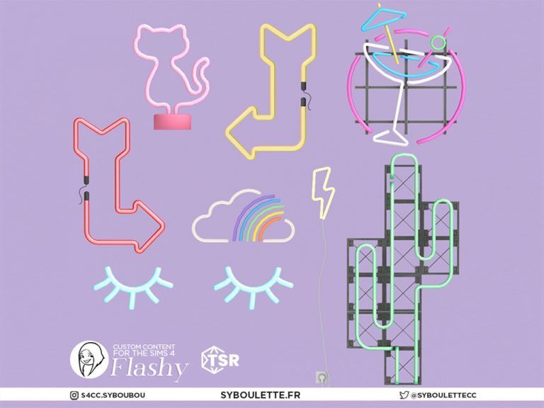 Flashy neon cc sims 4 - Syboulette Custom Content for The Sims 4