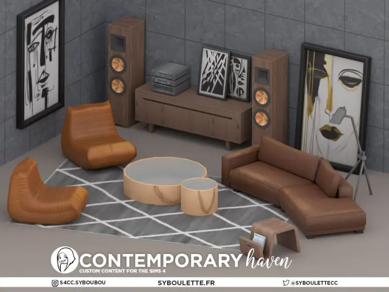 Contemporary haven sofa cc sims 4 - Syboulette Custom Content for The ...